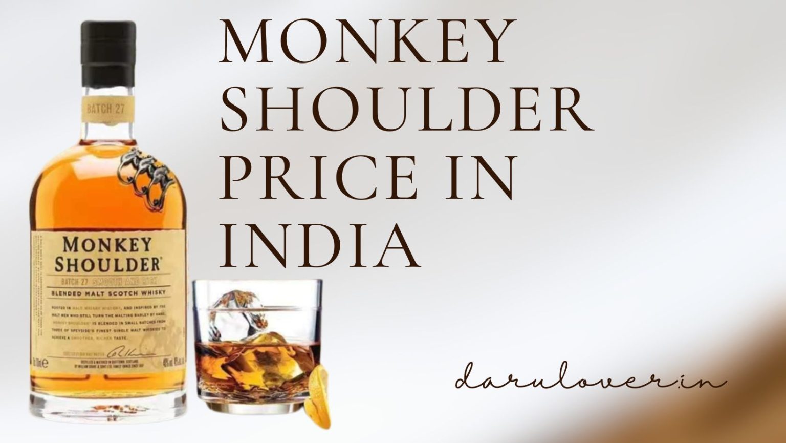 Monkey Shoulder Price in India (Updated 2024) - darulovers